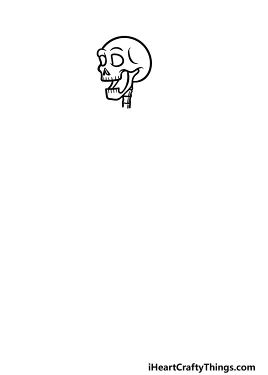 Cartoon Skeleton Drawing - How To Draw A Cartoon Skeleton Step By Step