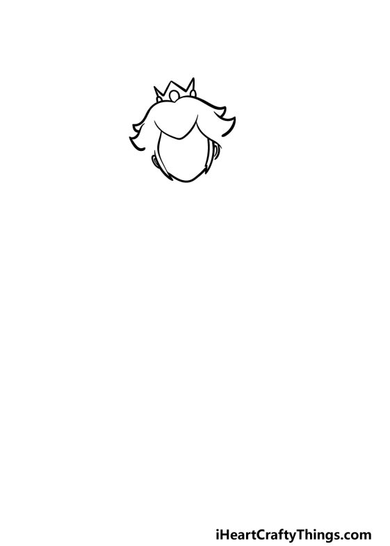 Princess Peach Drawing - How To Draw Princess Peachy Step By Step