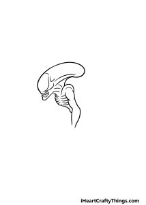 Xenomorph Drawing - How To Draw A Xenomorph Step By Step
