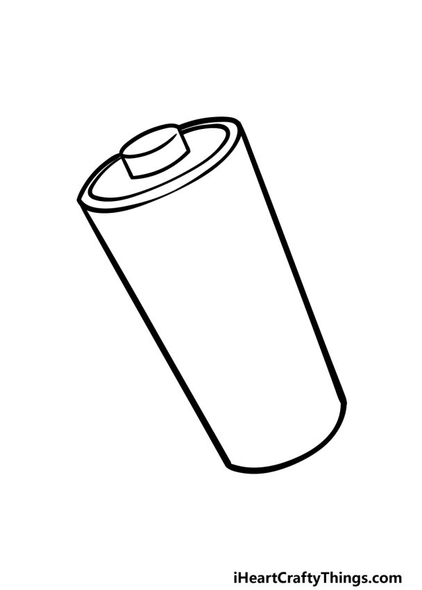 Battery Drawing - How To Draw A Battery Step By Step
