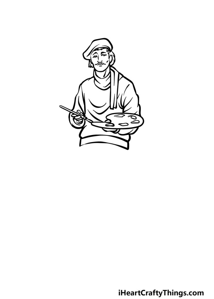 Artist Drawing - How To Draw An Artist Step By Step