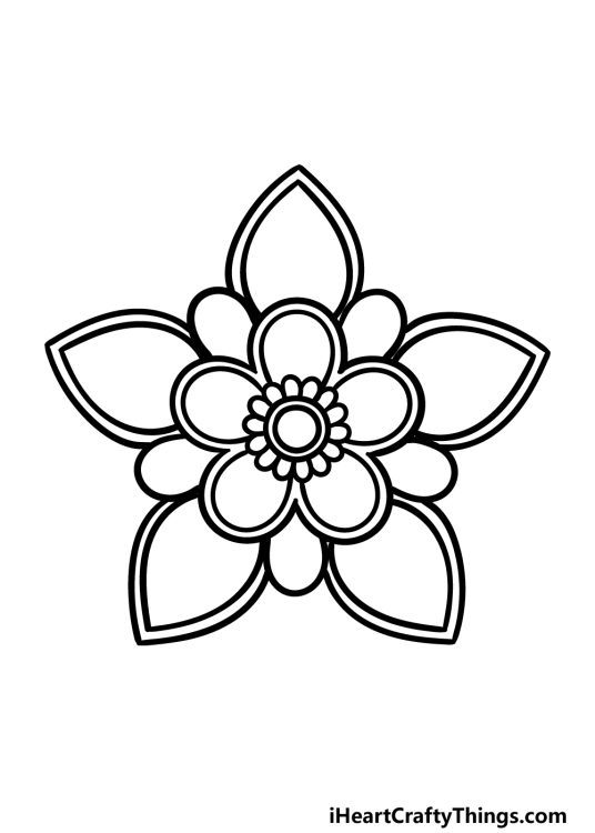 Colorful Drawing - How To Draw A Colorful Drawing Step By Step