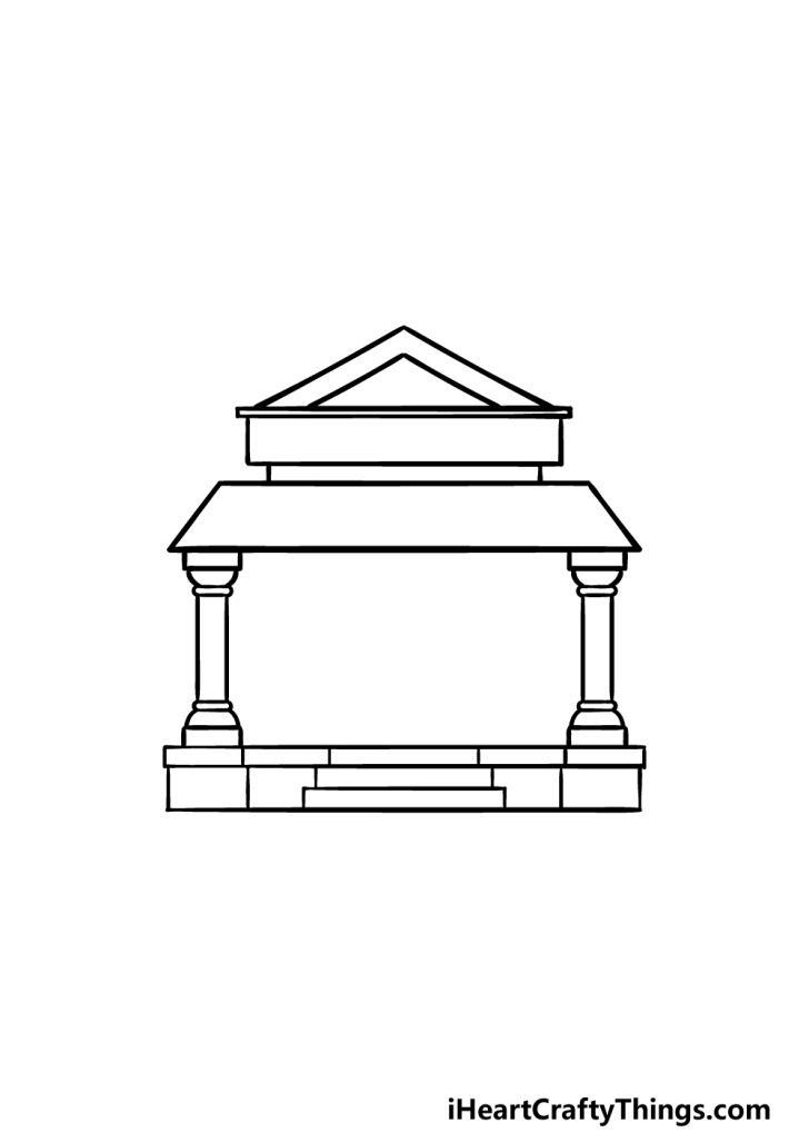 Library Drawing - How To Draw A Library Step By Step