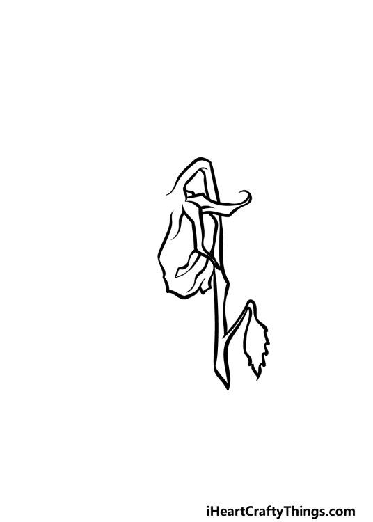 Dead Flower Drawing - How To Draw A Dead Flower Step By Step