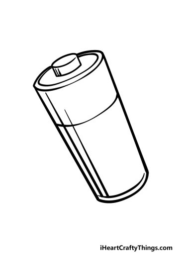 Battery Drawing - How To Draw A Battery Step By Step