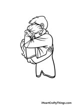 People Hugging Drawing - How To Draw People Hugging Step By Step