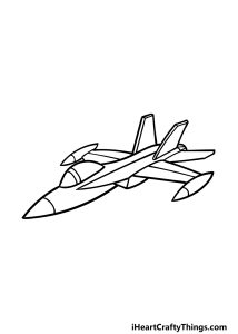 Jet Drawing - How To Draw A Jet Step By Step