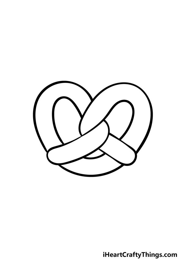 Pretzel Drawing - How To Draw A Pretzel Step By Step