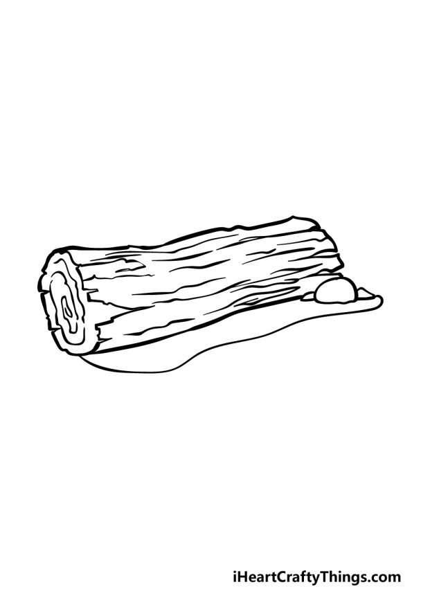 Log Drawing - How To Draw A Log Step By Step