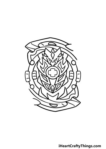 Beyblade Drawing - How To Draw A Beyblade Can Step By Step