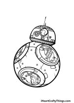 BB8 Drawing - How To Draw BB8 Step By Step