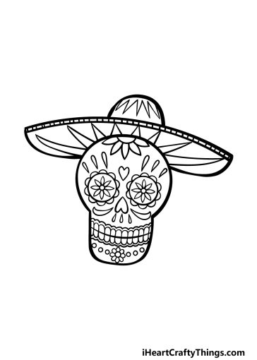 Day Of The Dead Drawing - How To Draw Day Of The Dead Step By Step