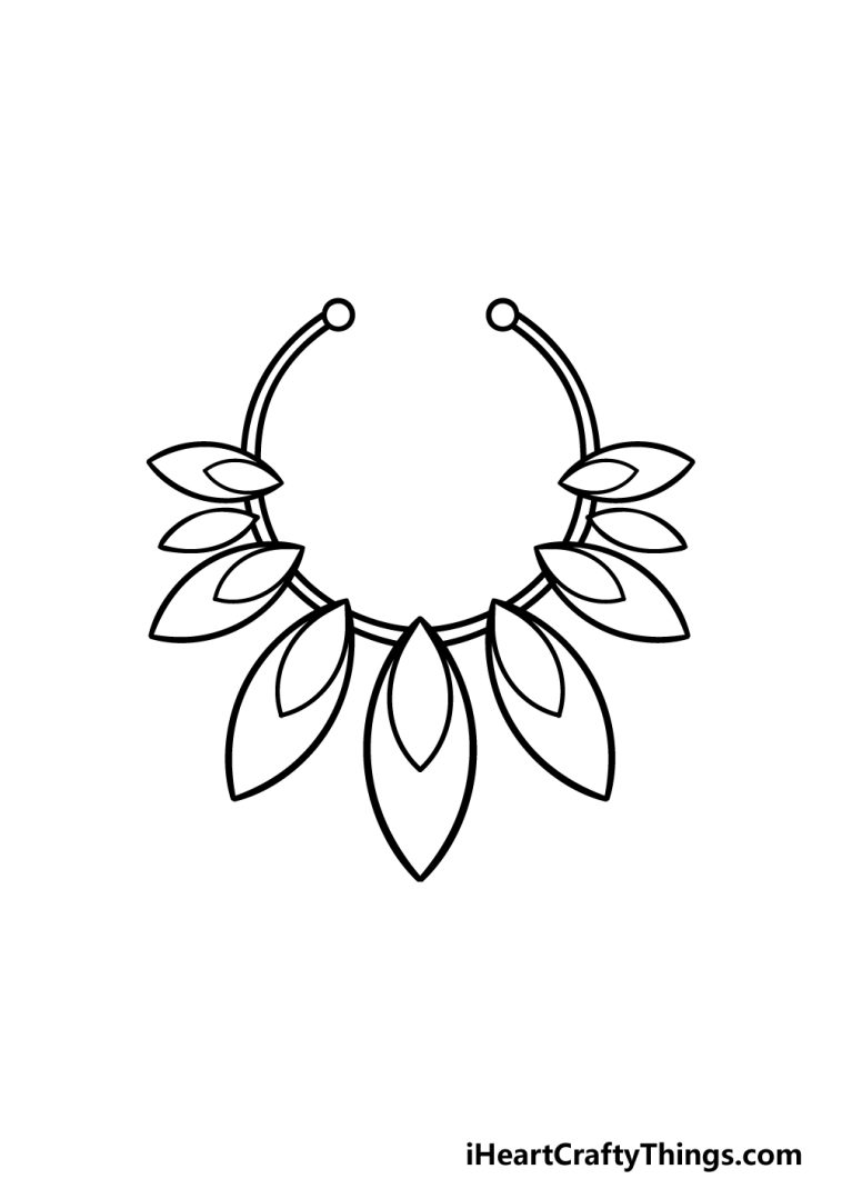 Necklace Drawing - How To Draw A Necklace Step By Step