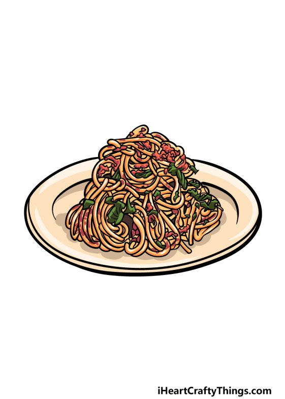 Spaghetti Drawing - How To Draw Spaghetti Step By Step
