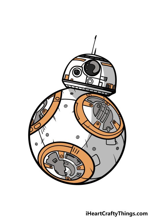 BB8 Drawing - How To Draw BB8 Step By Step