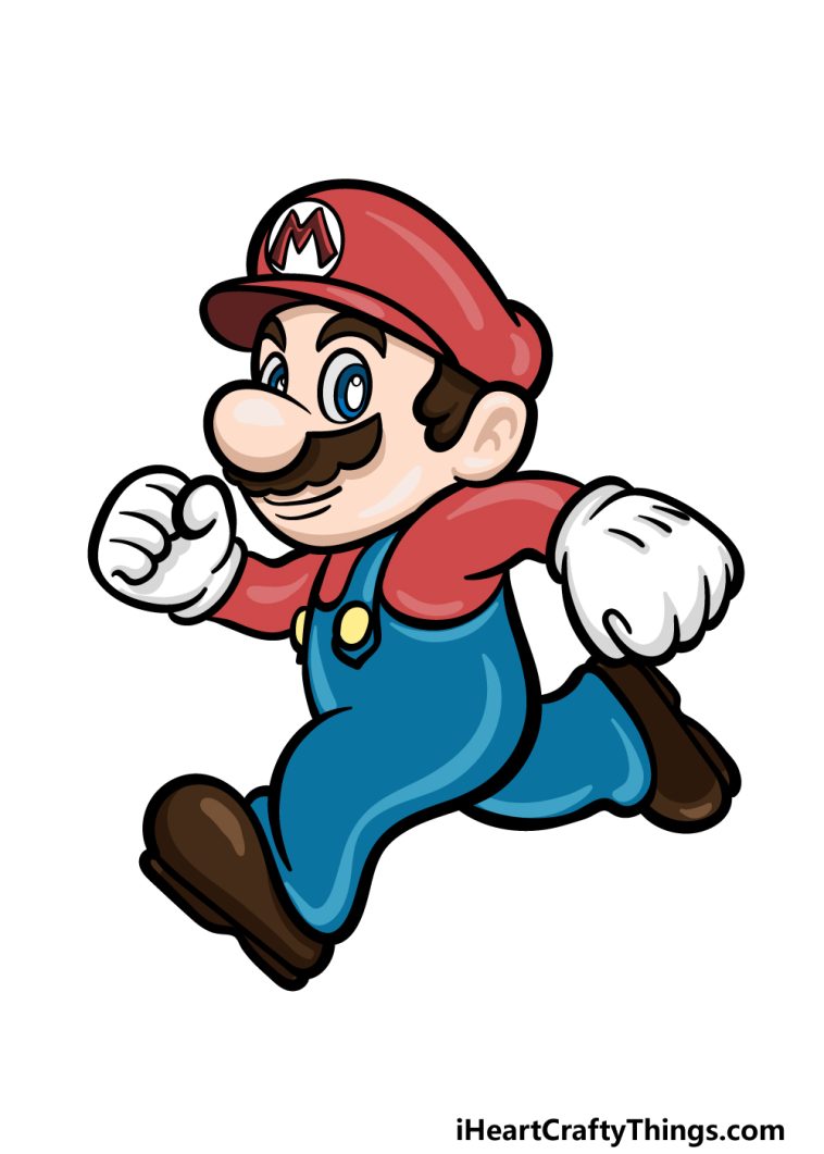 Easy Mario Drawing - How To Draw Mario Step By Step For Kids