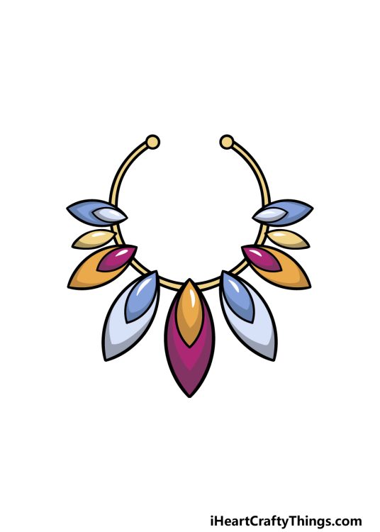 Necklace Drawing - How To Draw A Necklace Step By Step