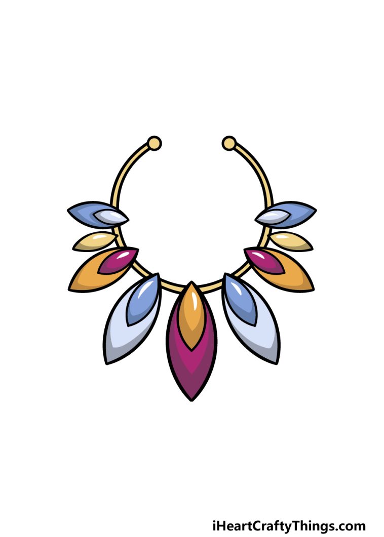 Necklace Drawing - How To Draw A Necklace Step By Step