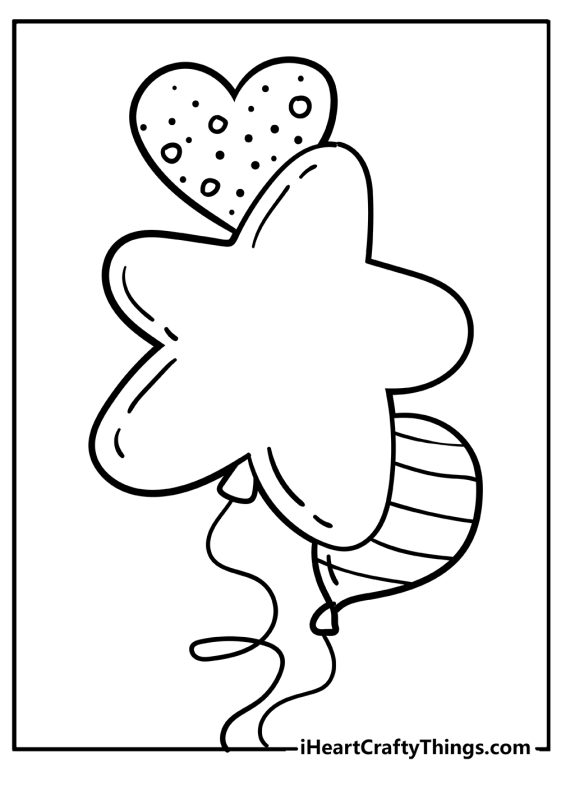 Balloons Coloring Pages (100% Free Printables)