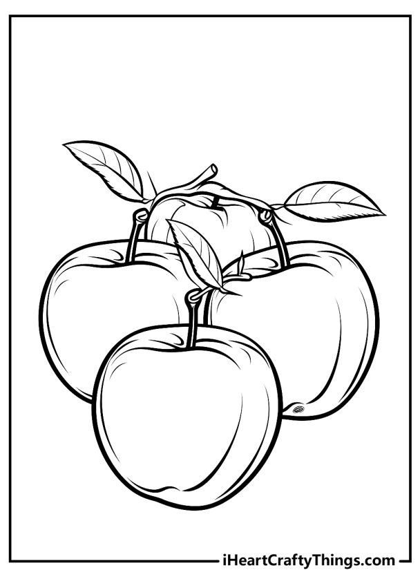 15 Apple Coloring Pages (100% Free Printables)