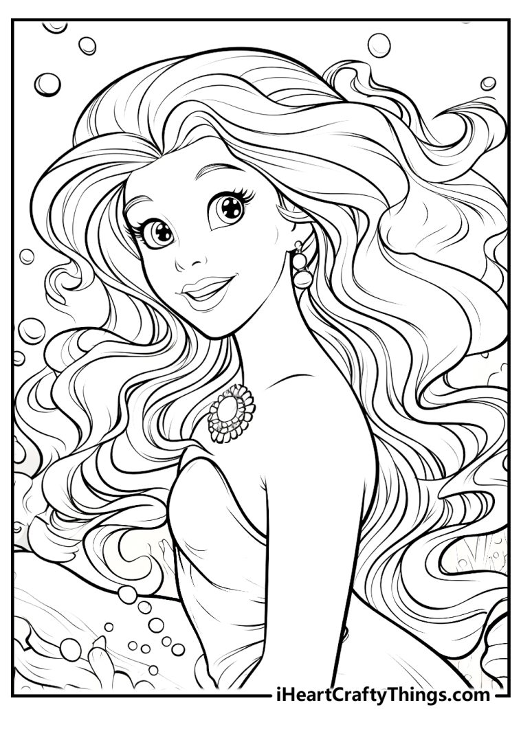 The Little Mermaid Ariel Coloring Pages (39 Free Printables)
