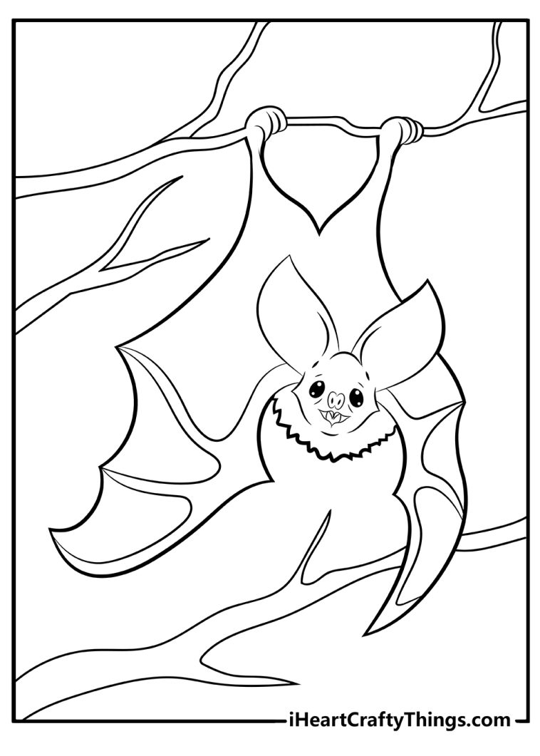 15 Bat Coloring Pages (100% Free Printables)
