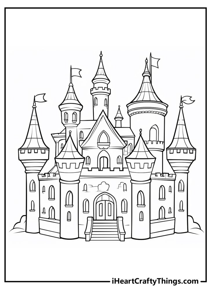 Castle Coloring Pages (100% Free Printables)