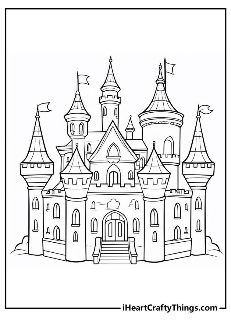 Castle Coloring Pages (100% Free Printables)