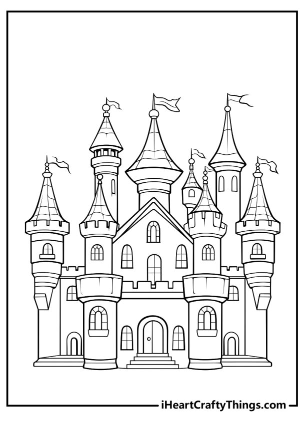 Castle Coloring Pages (100% Free Printables)