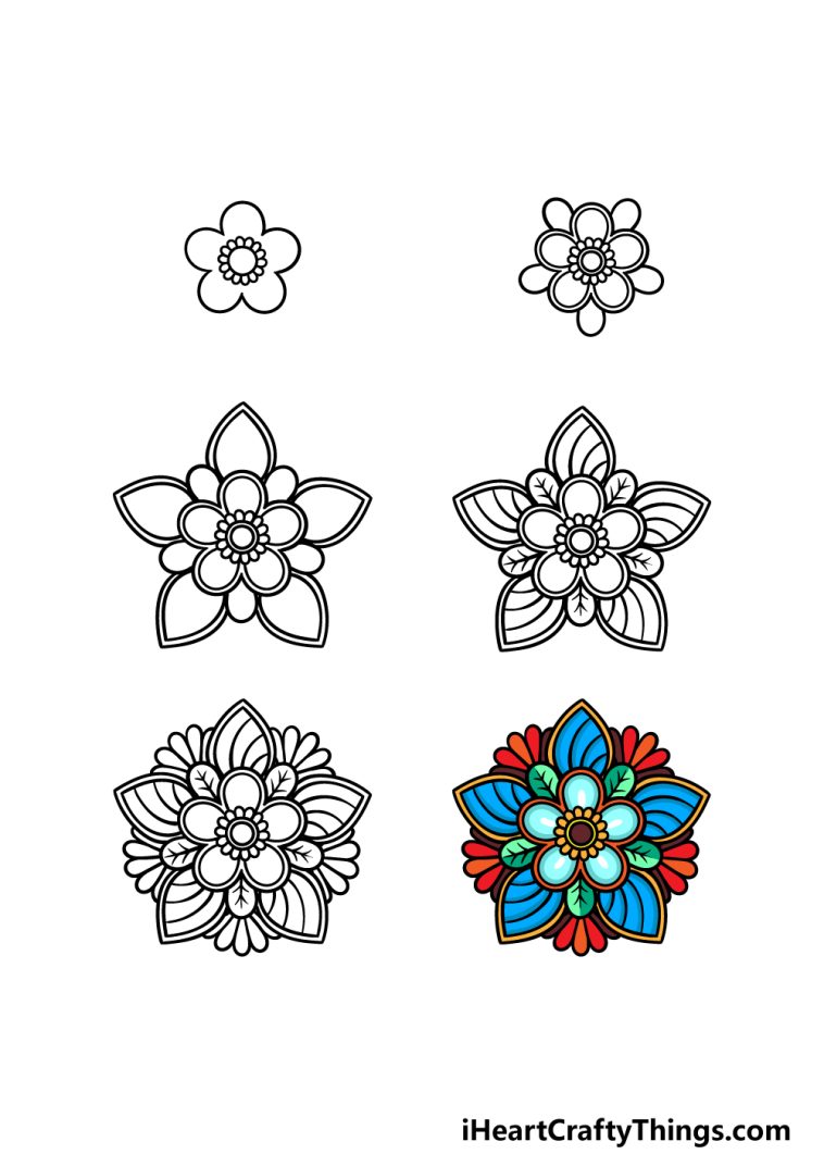 Colorful Drawing - How To Draw A Colorful Drawing Step By Step