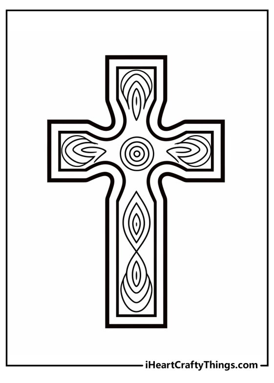 15 Free Cross Coloring Pages (Detailed PDF Printables)