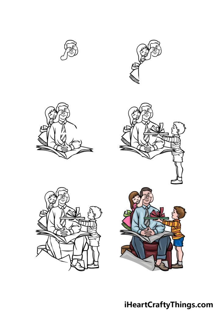 Fathers Day Drawing - How To Draw Father’s Day Step By Step