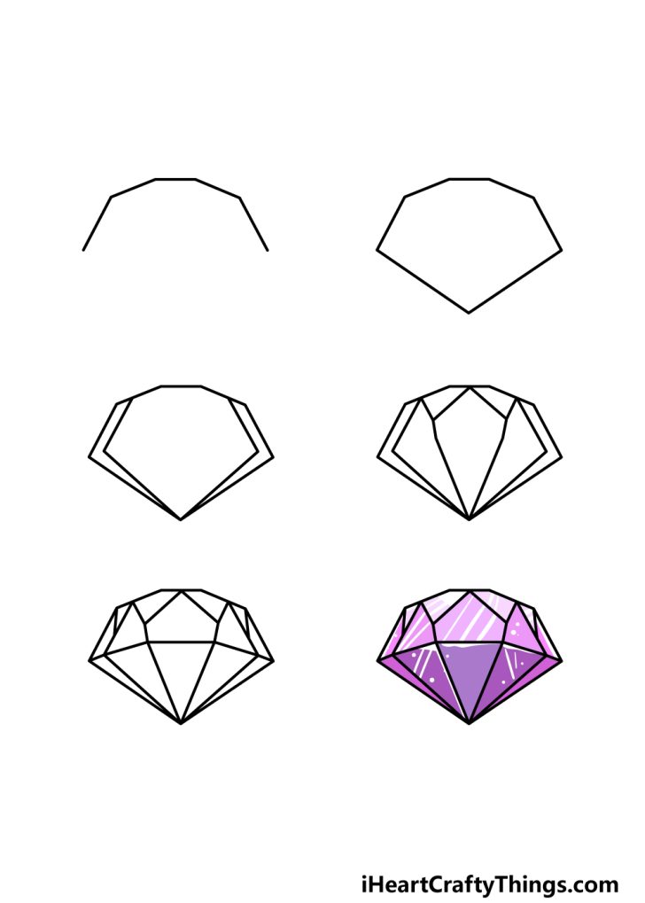 Gemstone Drawing - How To Draw A Gemstone Step By Step