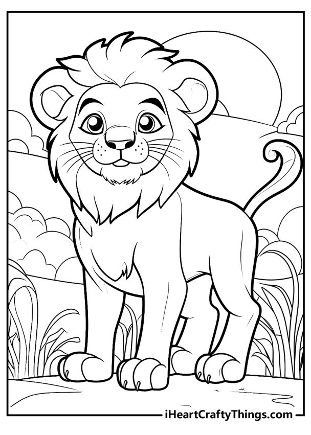 39 Lion Coloring Pages (100% Free Printables)