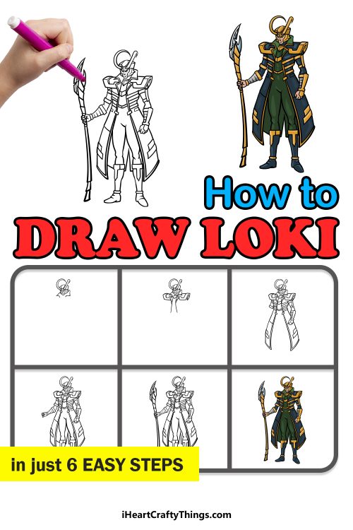 Loki Drawing - How To Draw Loki Step By Step