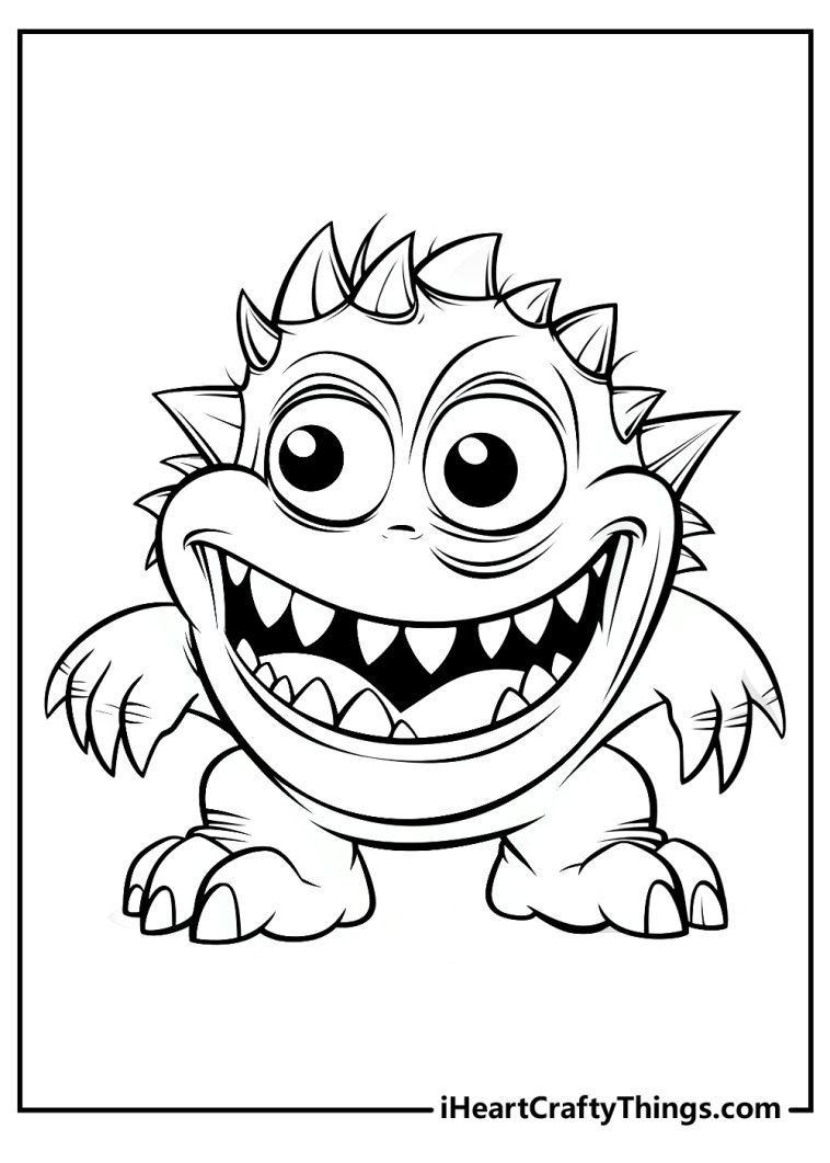 Monster Coloring Pages (100% Free Printables)