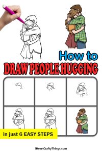 People Hugging Drawing - How To Draw People Hugging Step By Step