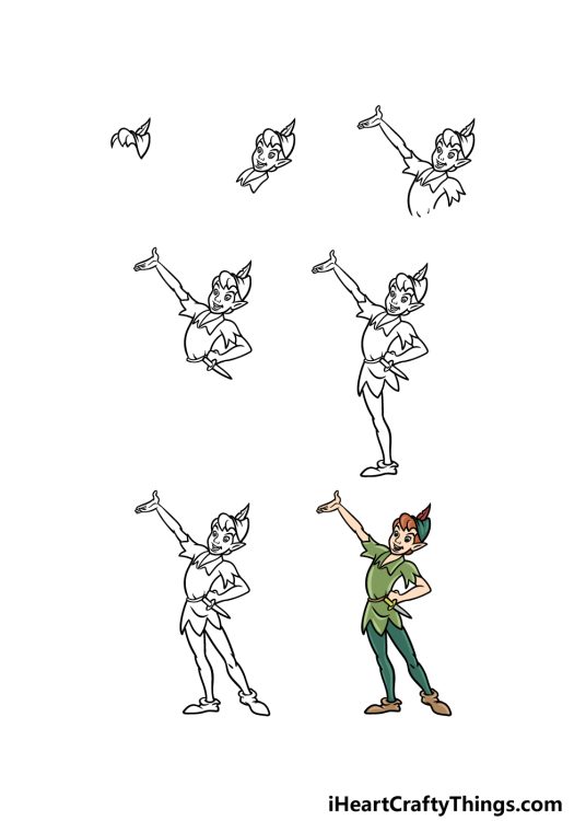 Peter Pan Drawing - How To Draw Peter Pan Step By Step