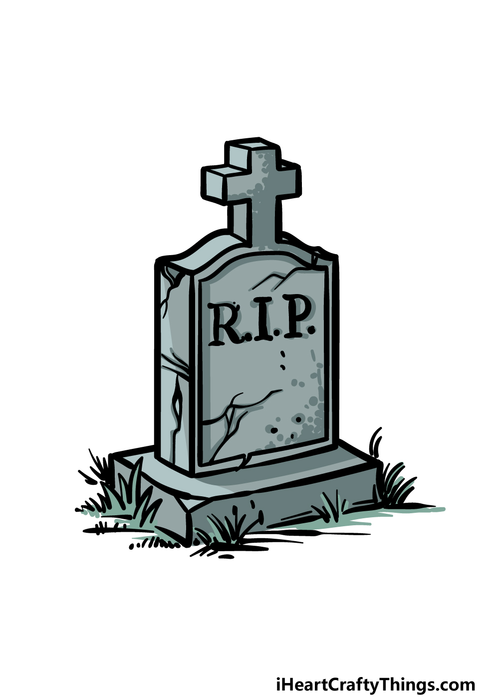 Grave Drawing - How To Draw A Grave Step By Step