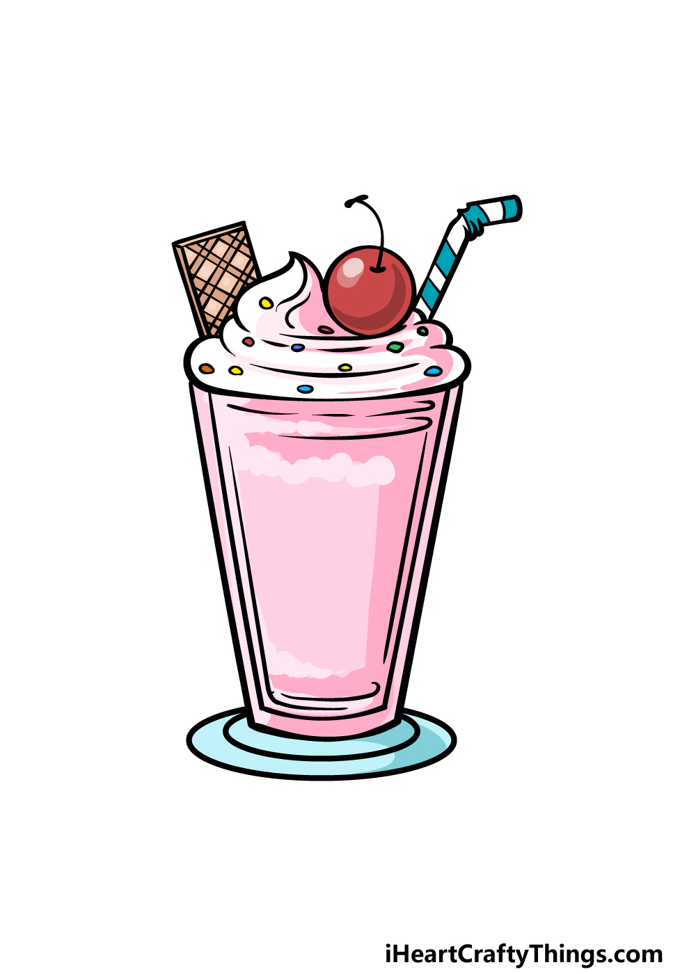 Milkshake Drawing - How To Draw A Milkshake Step By Step