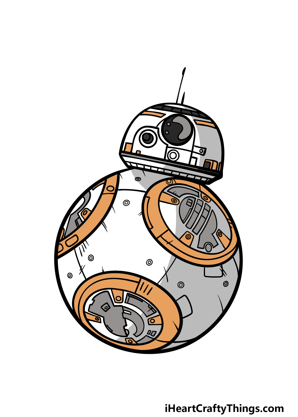 BB8 Drawing - How To Draw BB8 Step By Step
