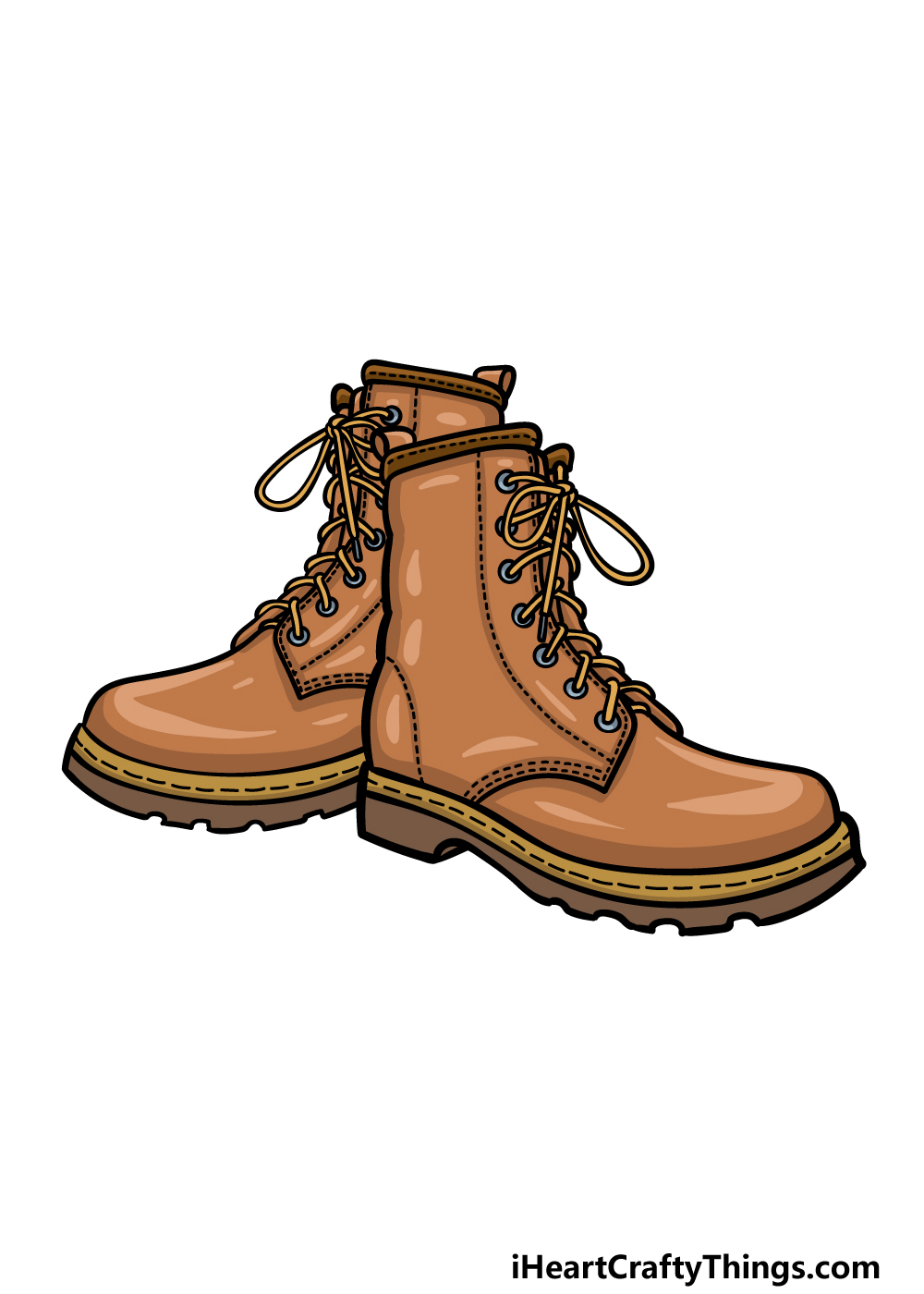Boots Drawing - How To Draw Boots Step By Step