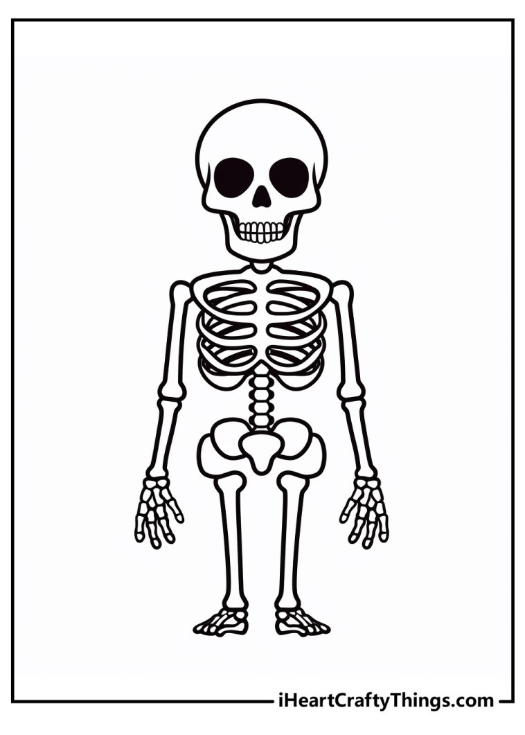 Skeleton Coloring Pages (100% Free Printables)