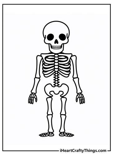 Skeleton Coloring Pages (100% Free Printables)