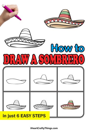 Sombrero Drawing - How To Draw A Sombrero Step By Step