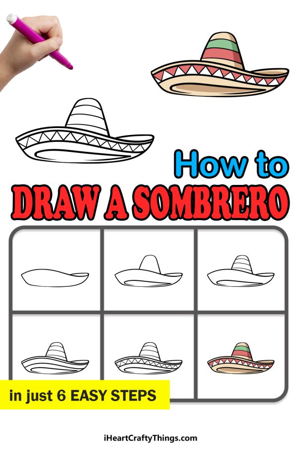 Sombrero Drawing - How To Draw A Sombrero Step By Step