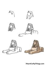 Sphinx Drawing - How To Draw The Sphinx Step By Step