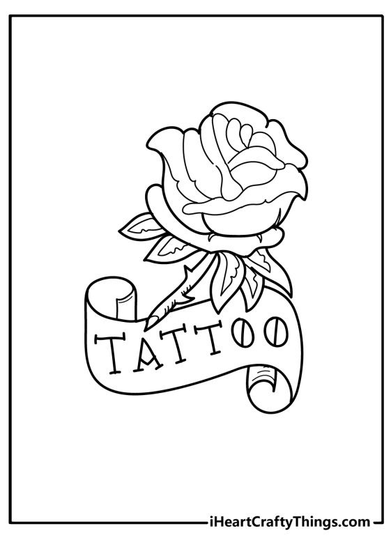 15 Tattoo Coloring Pages (Free PDF Printables To Download)