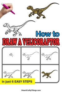 Velociraptor Drawing - How To Draw A Velociraptor Step By Step