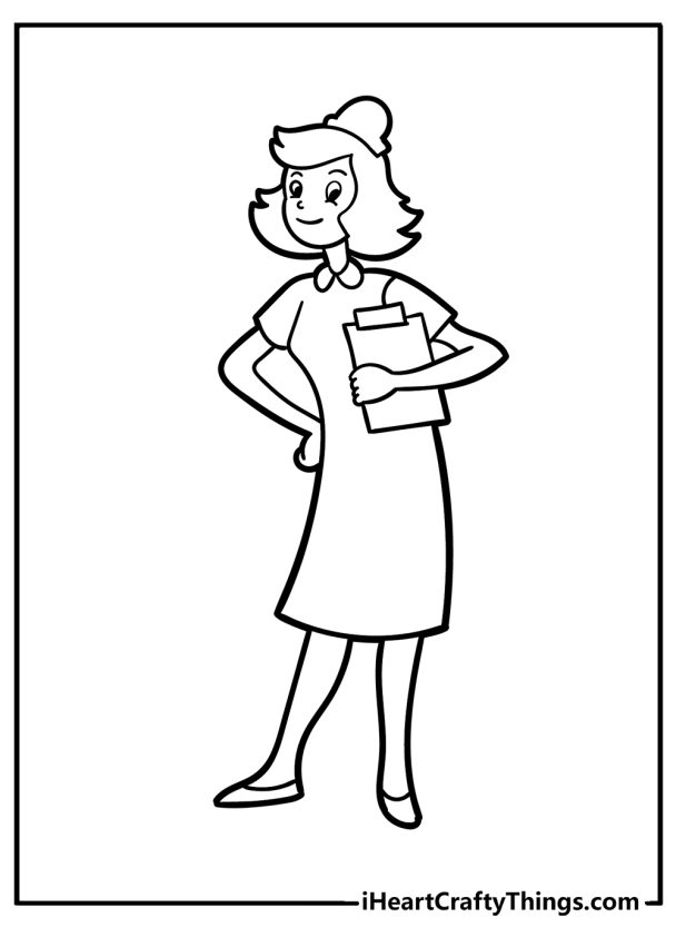 Nurse Coloring Pages (100% Free Printables)